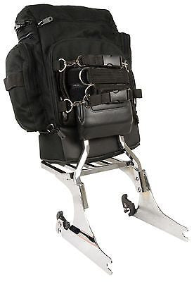 MOTORCYCLE NYLON SISSY T BAR BAG TRAVEL PLAIN LUGGAGE NEW WATERPROOF W ...
