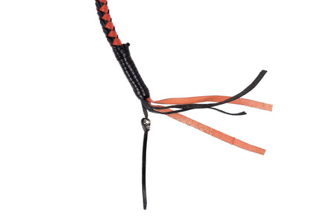 Motorcycle Blk/Orange Biker Old school Get back whip – Leather Place