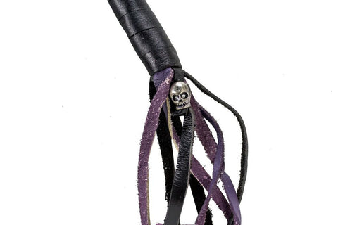 Motorcycle Blk/Purple Braided Biker Old school get back whip – Leather ...