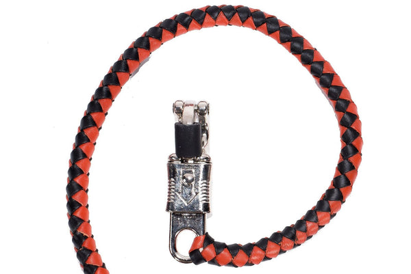 Motorcycle Blk/Orange Biker Old school Get back whip – Leather Place